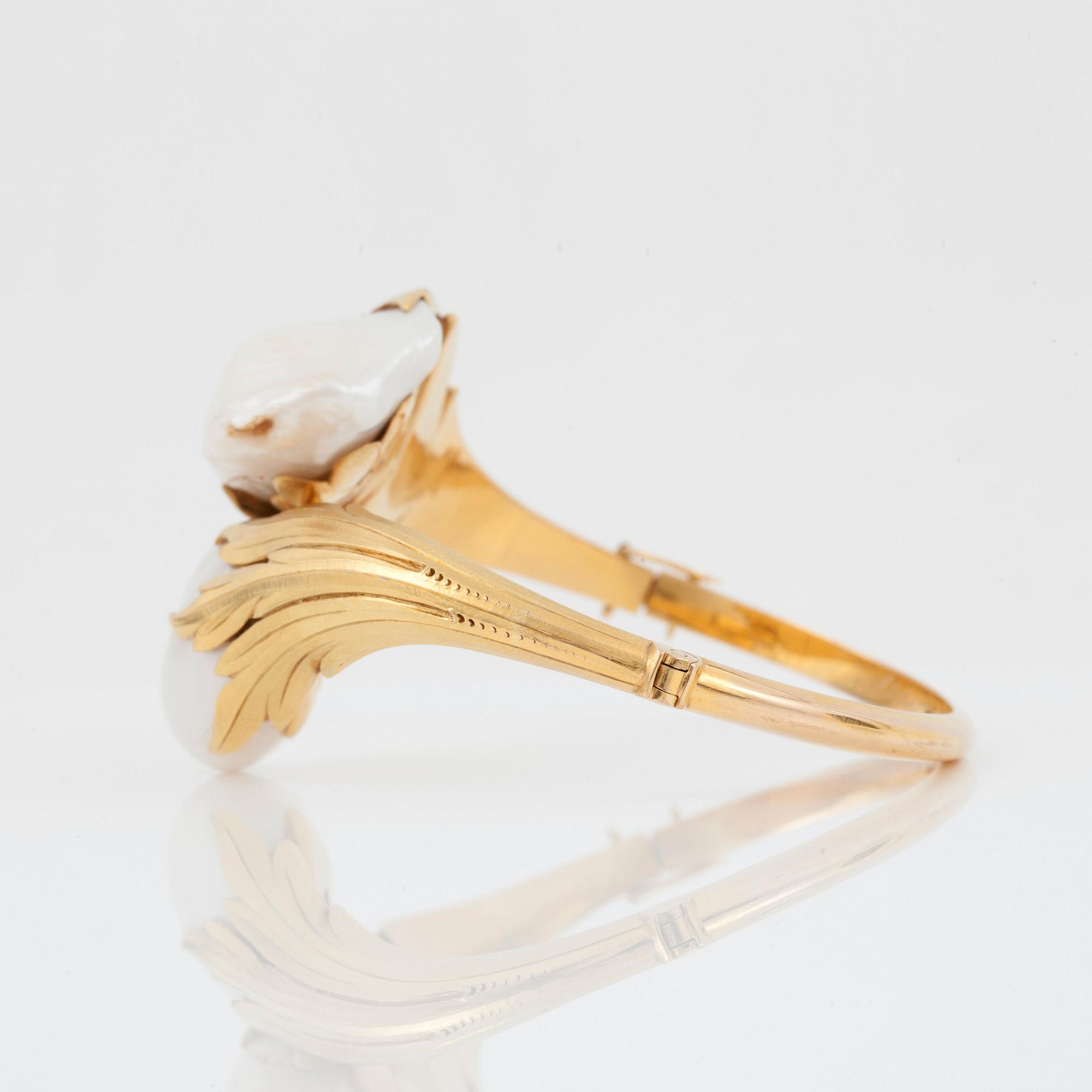 An Alexander Tillander, baroque probably natural saltwater pearl ...