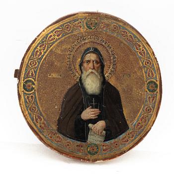 Icon, Russia, circa 1900, St Methodius. - Bukowskis