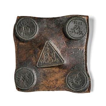 Karl XII, a Swdish plate coin of 1/2 daler silver, Avesta 1718. - Bukowskis