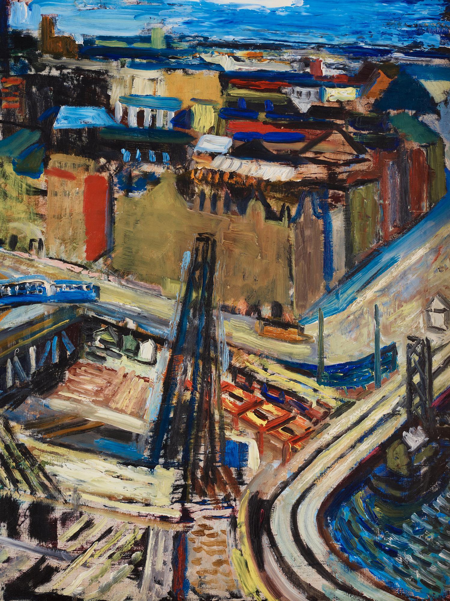 Reidar Aulie, "Slussen, Stockholm". - Bukowskis