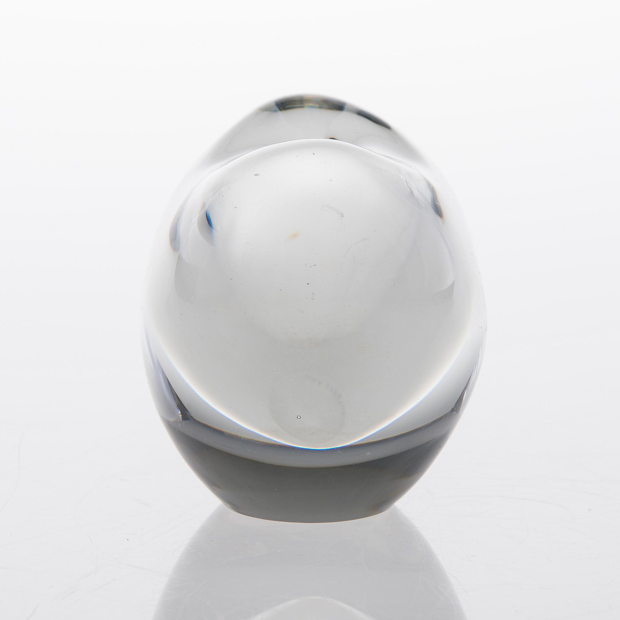 A GLASS SCULPTURE model 3557, signed Timo Sarpaneva - Iittala -55 ...