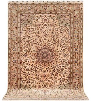 A carpet, Tabriz, with silk warp, c. 297 x 197 cm. - Bukowskis