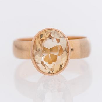 RING, fasettslipad citrin, 18K guld. - Bukowskis