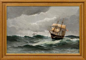 VILHELM VICTOR BILLE, oil on canvas, signed. - Bukowskis