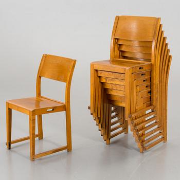 STOLAR, 8 st, "Orkesterstolen", Sven Markelius. - Bukowskis