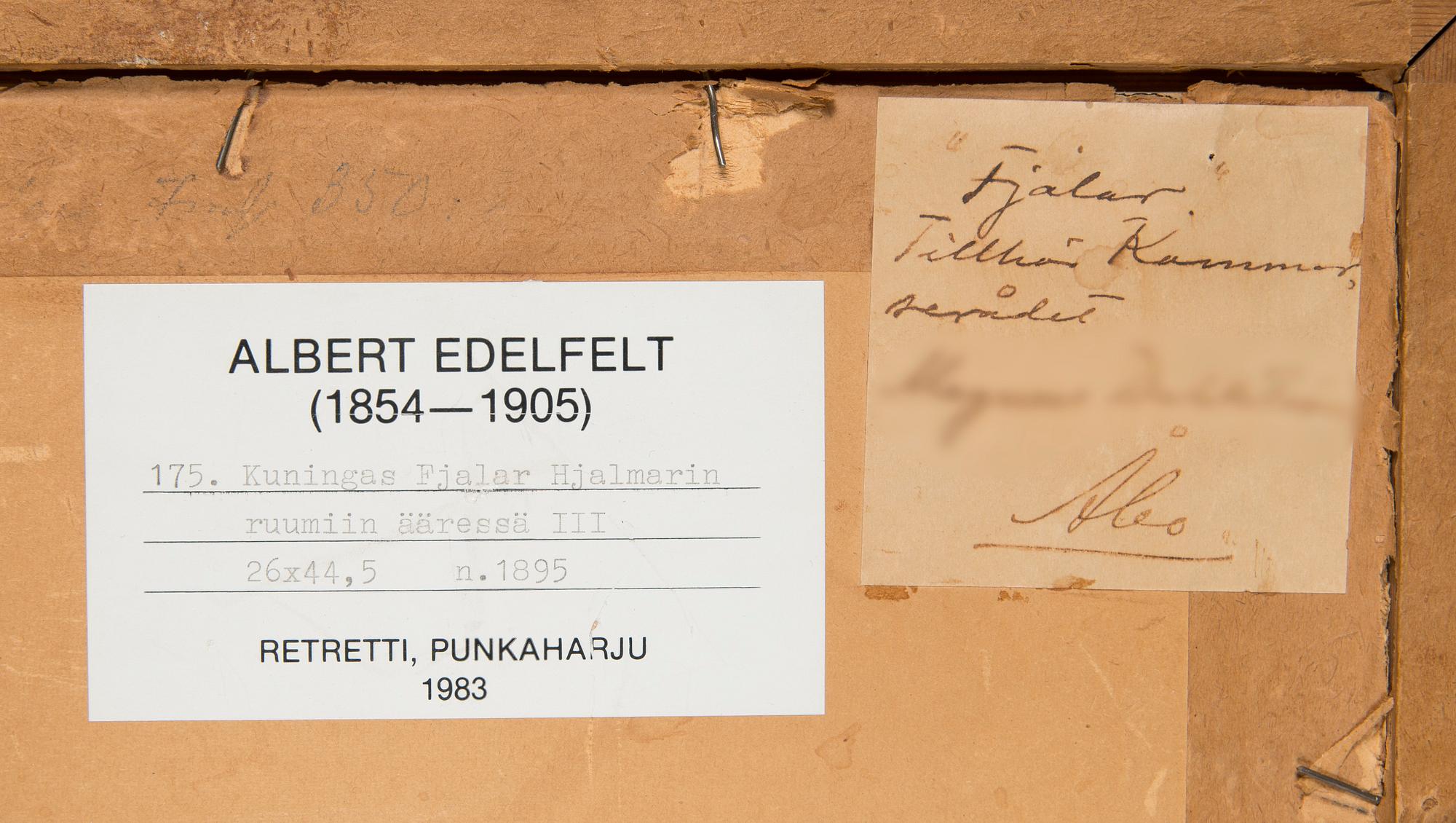 Albert Edelfelt, Kuningas Fjalar Hjalmarin ruumiin ääressä III. - Bukowskis