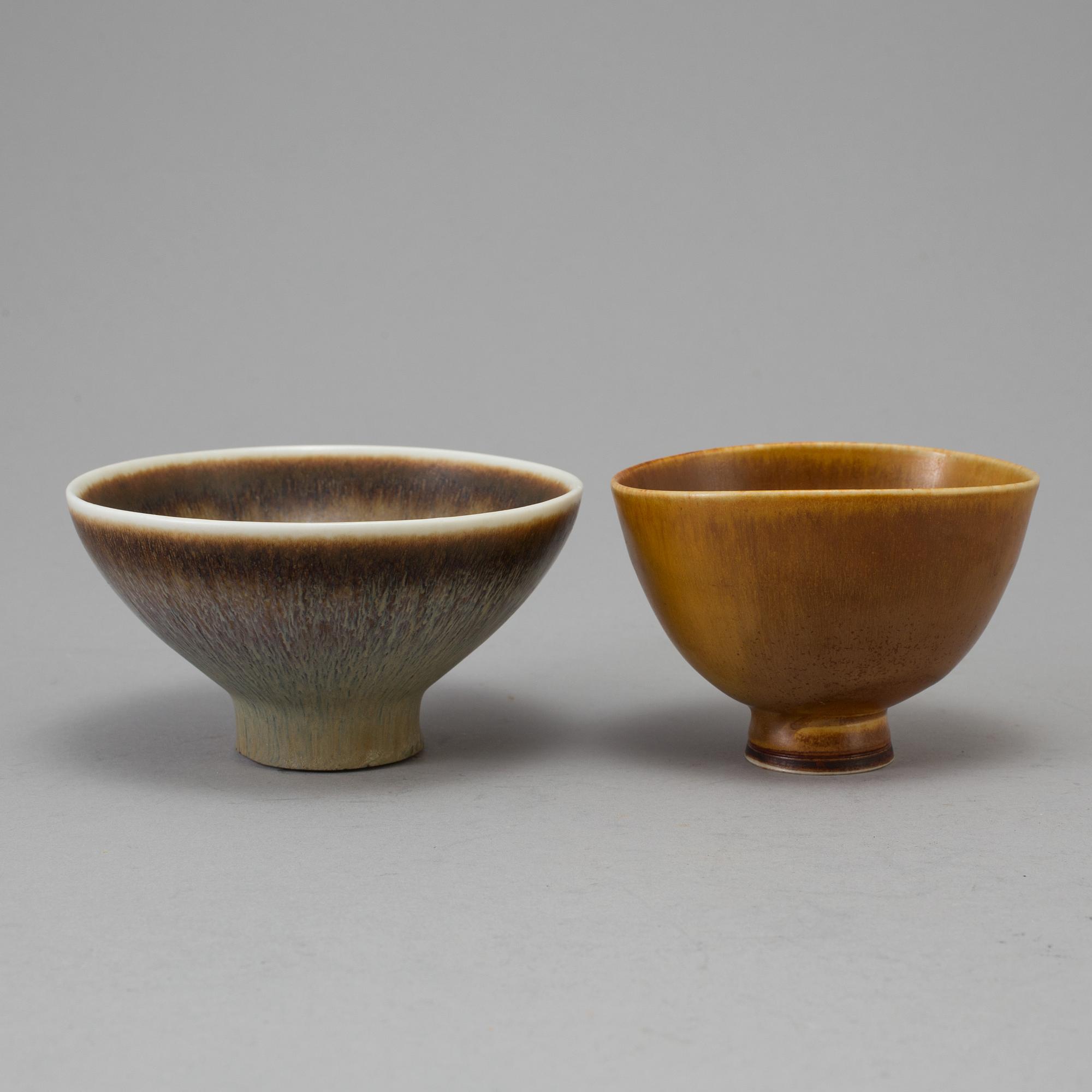Two stoneware bowls by Bernt Friberg and Carl-Harry Stålhane. - Bukowskis