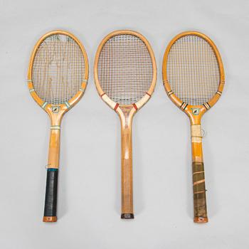 Three tennis rackets Williams & Co, Paris och Karhu Urheilutarpeita Oy ...