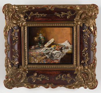 KARL BACHMANN, Oil on panel, signed. - Bukowskis