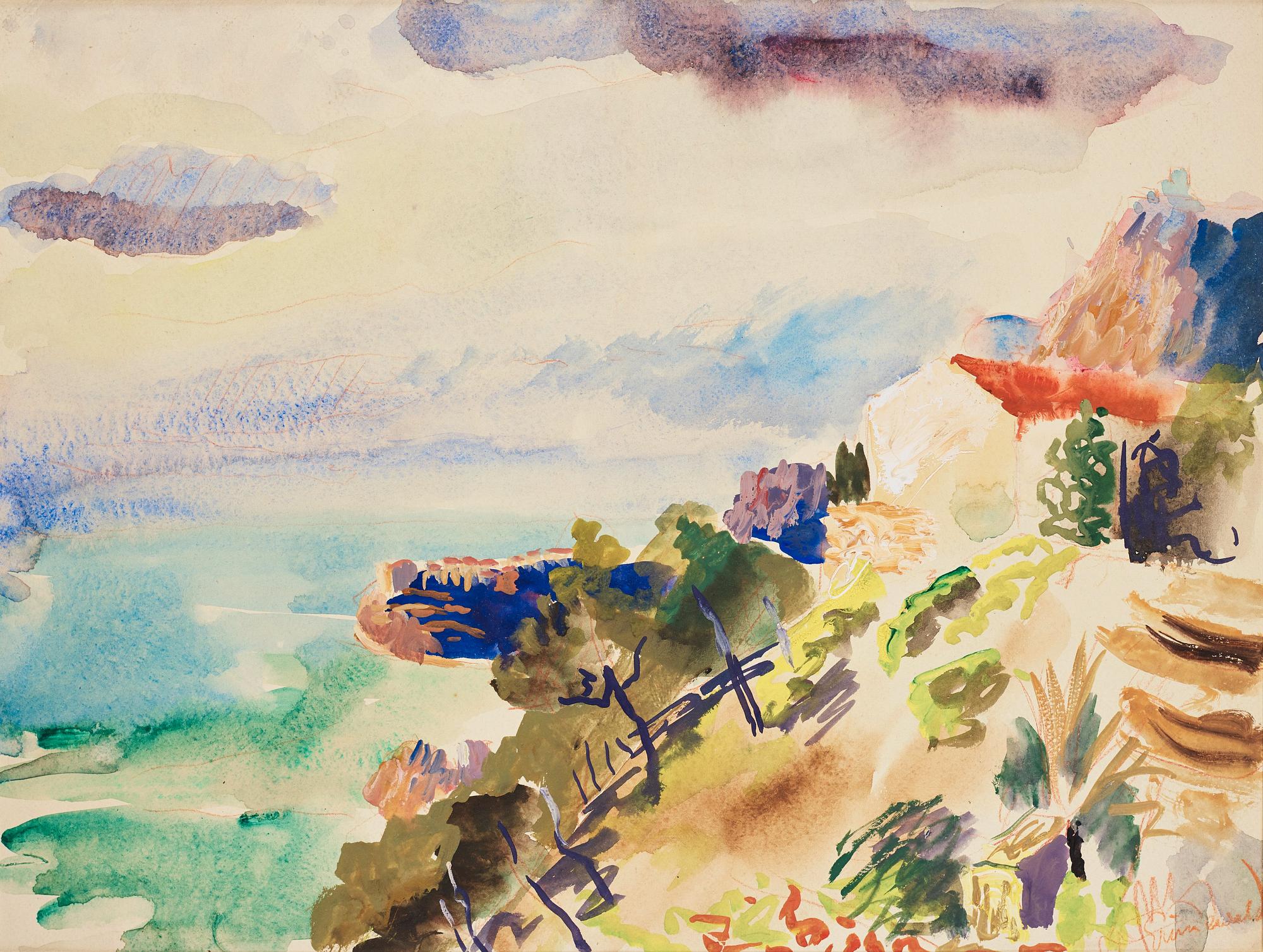Isaac Grünewald, Southern landscape. - Bukowskis