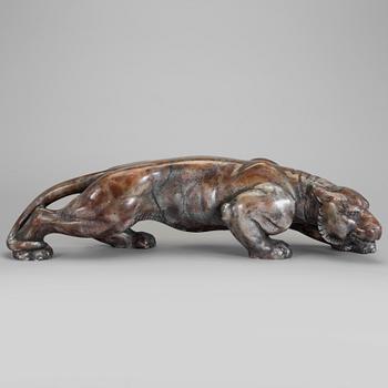 A probably japanese sculpture of alabaster, first half of the 20th ...