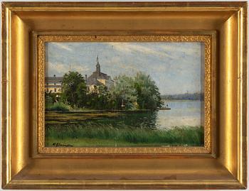 KONRAD SIMONSSON, olja på duk/papp-pannå, 2 st, signerade. - Bukowskis