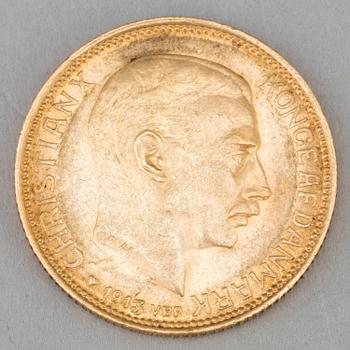 GULDMYNT, 20 kr, Christian X, Danmark, 1913. - Bukowskis