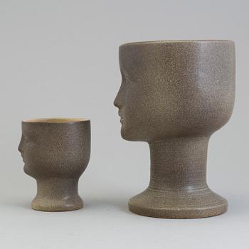 Two Lisa Larson flower pots, Gustavsberg, Sweden. - Bukowskis