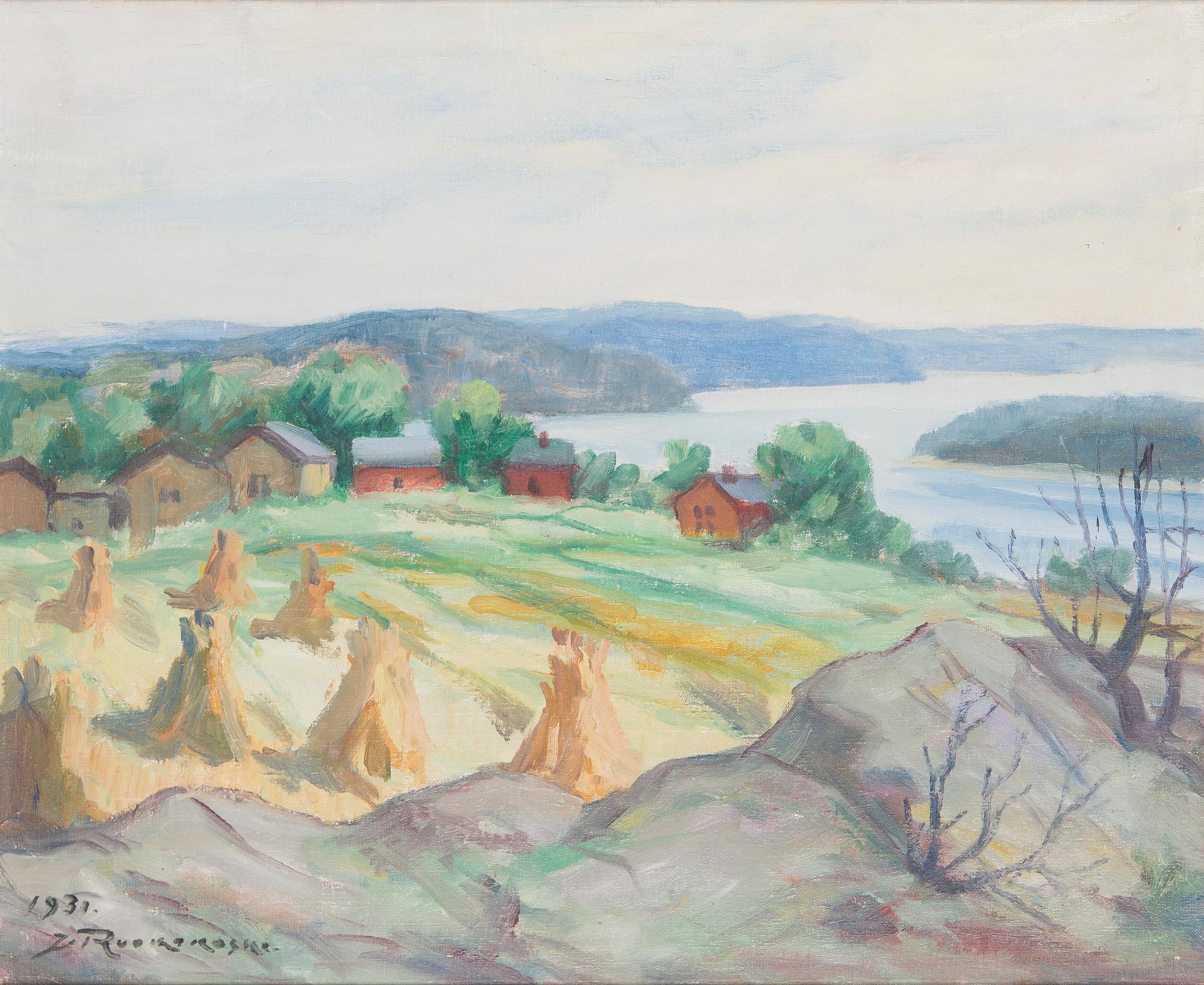 Jalmari Ruokokoski, Maalaismaisema. - Bukowskis