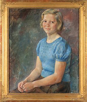 Axel Wallert, Flickporträtt. (Annmari som barn). - Bukowskis