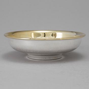 a partly gilded sterling silver bowl by KE Palmberg for ALTON Falköping ...