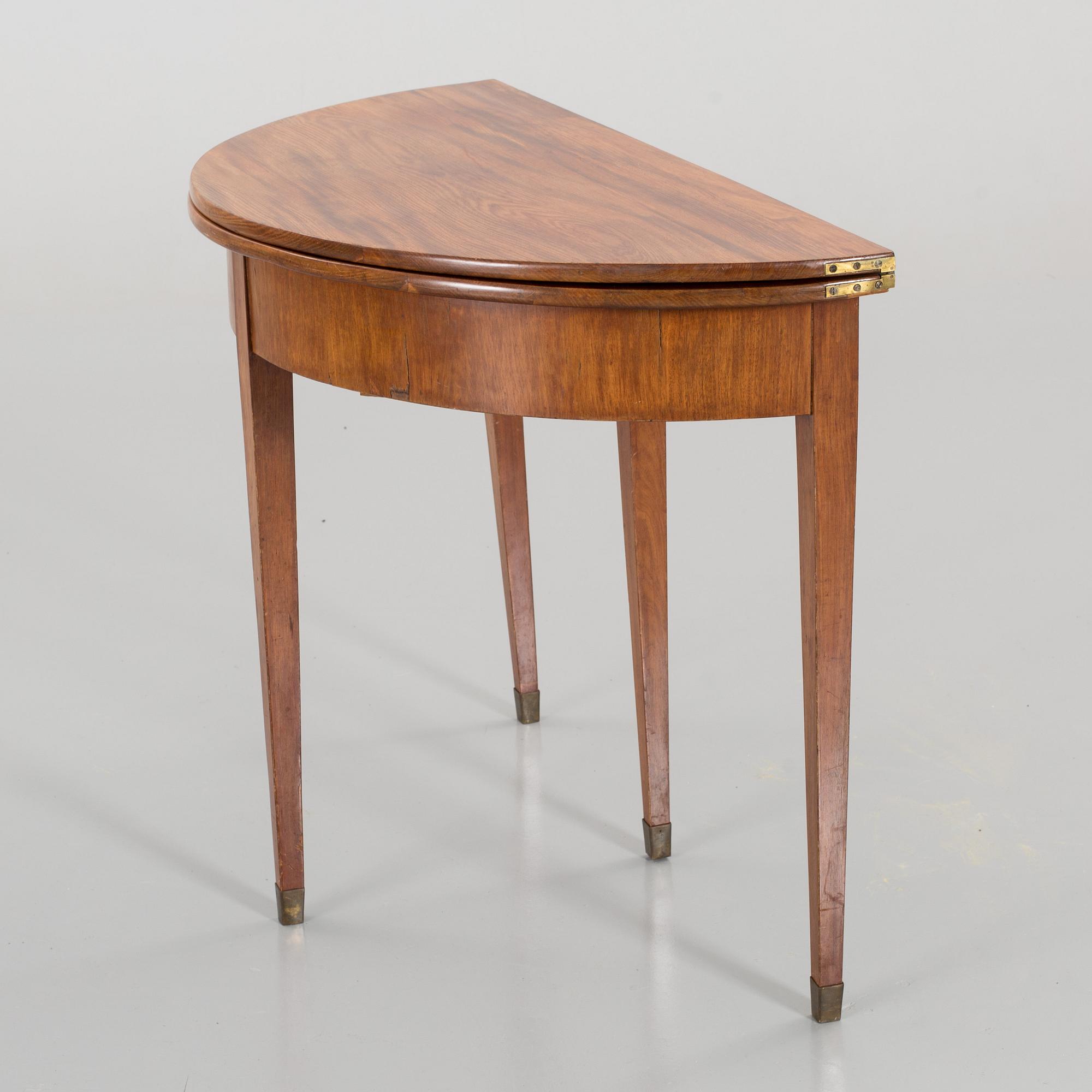 half moon card table