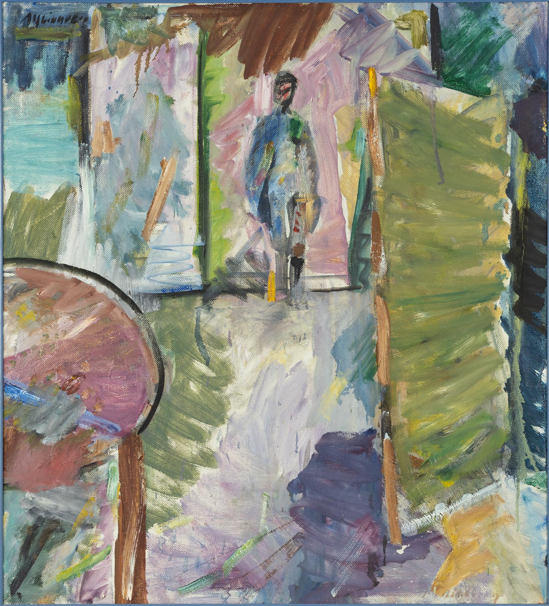 Alf Lindberg, "Interiör med figur II". - Bukowskis