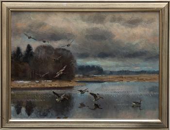 Lindorm Liljefors, Sträckande gäss. - Bukowskis