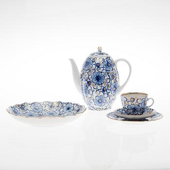 A COFFEE SET, 12 pieces, porcelain, "Bindweed", Lomonosov, Soviet Union ...