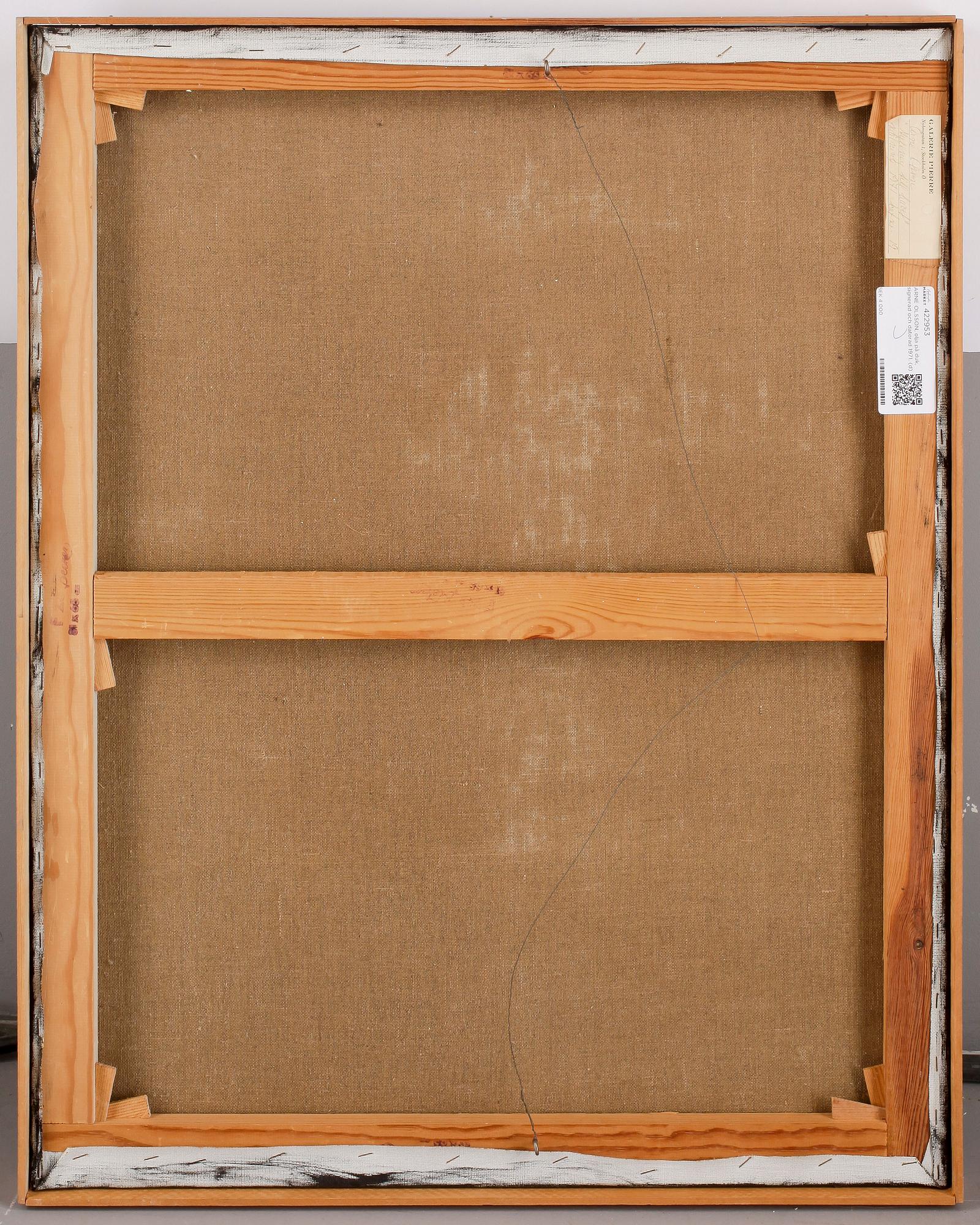 ARNE OLSSON, olja på duk, signerad och daterad 1971. - Bukowskis