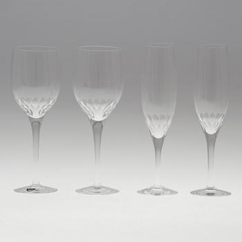 NILS LANDBERG, glasservis, 24 delar, vinglas och champagneglas ...