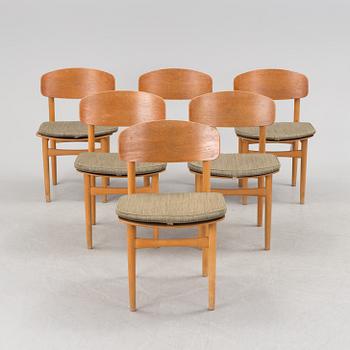 A set of six of model 122 chairs by Børge Mogensen, Denmark. - Bukowskis