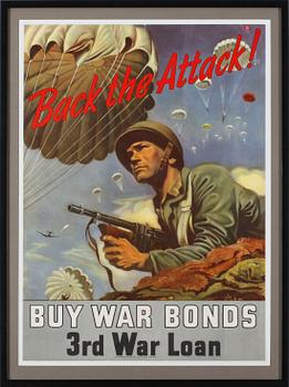 POSTER, "Back the attack! Buy War Bonds", Georges Schreiber, U.S ...