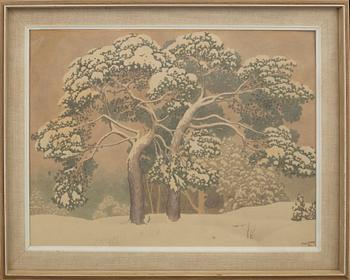 OSKAR BERGMAN, watercolour signed and dated 1911. - Bukowskis