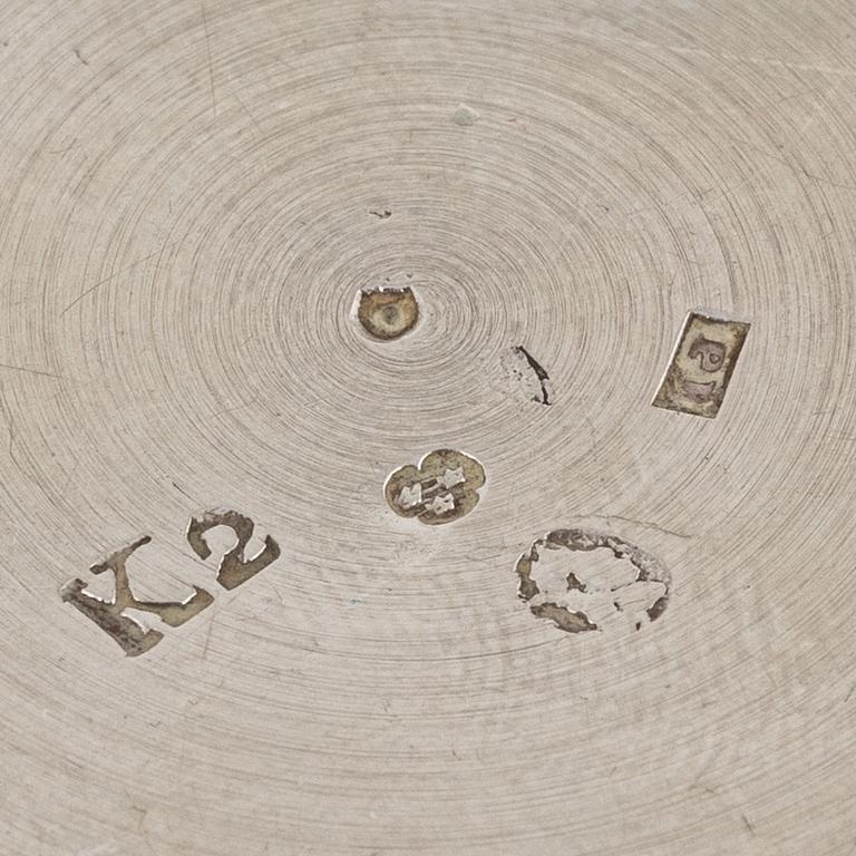 Dosor, 7 st, silver, bl a Petter Eneroth, Stockholm 1792. - Bukowskis