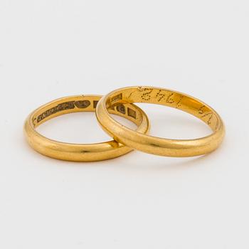 Two 23K gold rings. - Bukowskis