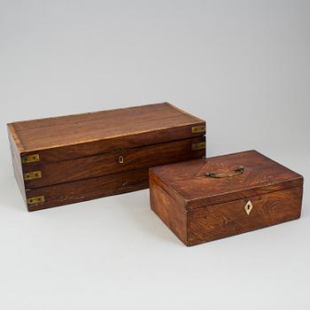 Two early 20th century wooden boxes. - Bukowskis