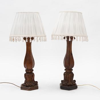 A pair of Baroque style table lamps, mid-20th Century. - Bukowskis