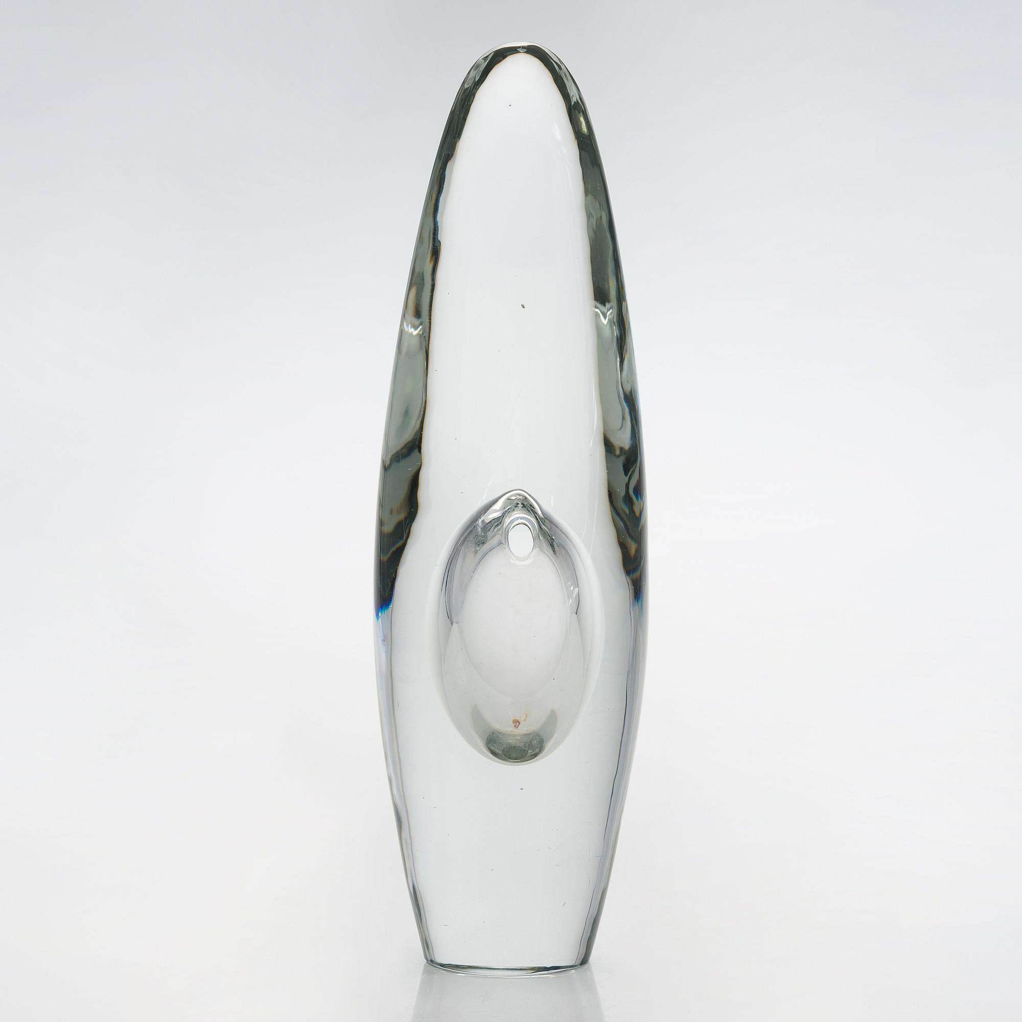 Timo Sarpaneva, Glass sculpture 'Orchid', signed Timo Sarpaneva Iittala ...