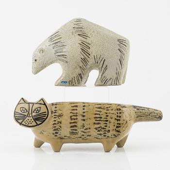 Lisa Larson, figuriner, 2 st, stengods, Gustavsberg. - Bukowskis