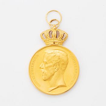 Kungliga Patriotiska Sällskapet, Guldmedalj, 12:e storleken, 18 karat ...