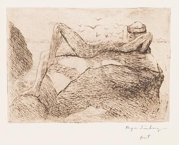 HUGO SIMBERG, etching, sign fecit. - Bukowskis
