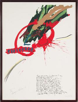 A color lithography by Ulf Lundell, signed and numbered 37/100. - Bukowskis