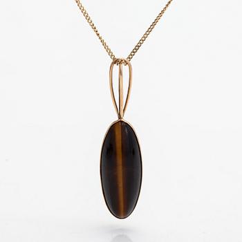 Halsband, 14K guld och tigeröga. A.Verho, Helsingfors 1961. - Bukowskis