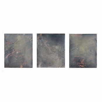 MARTIN ÅLUND, triptyk, olja på pannå, signerade Martin Ålund och ...