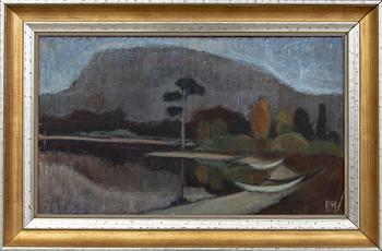 Berta Hansson, oil on panel signed. - Bukowskis