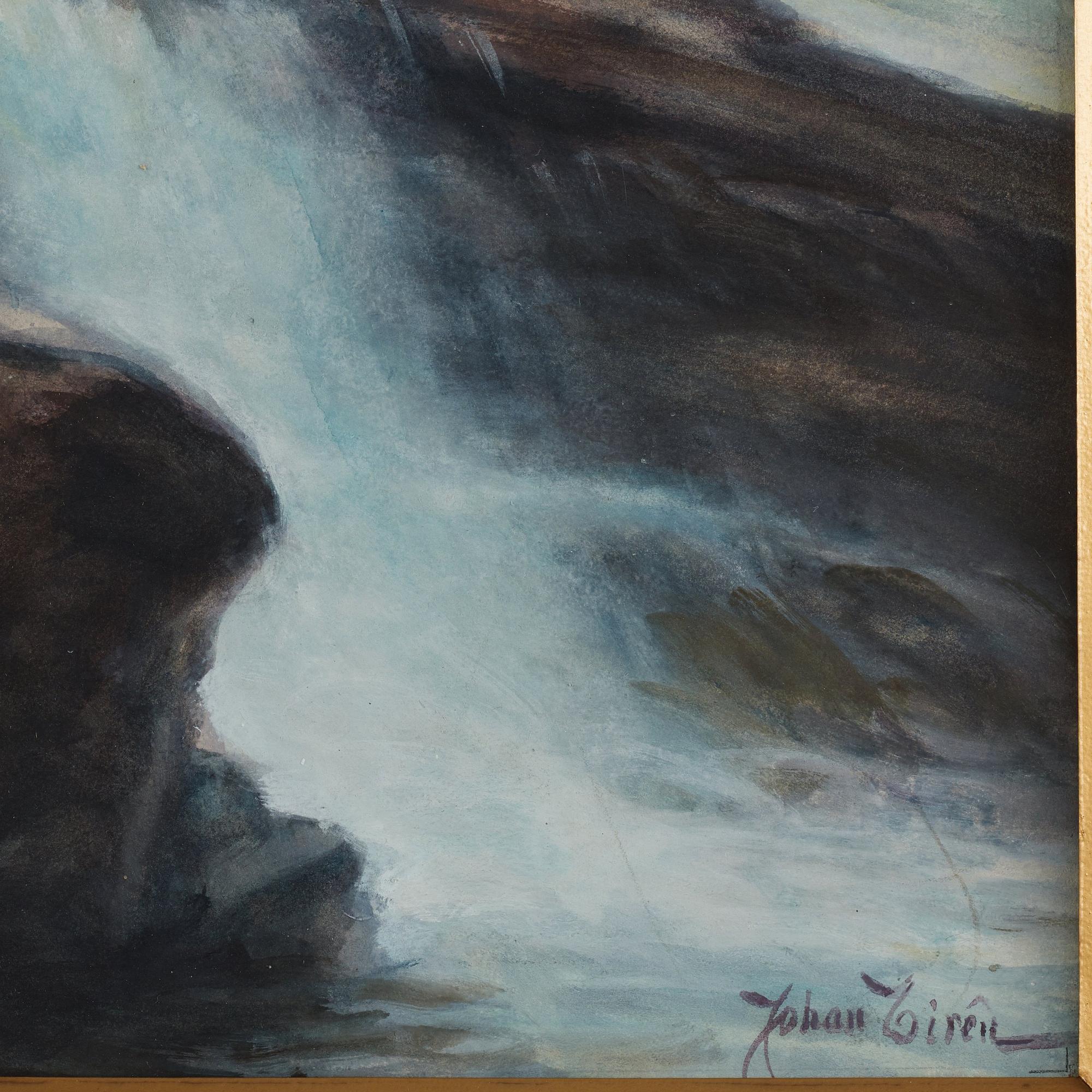 Johan Tirén, Young Sámi by the waterfall. - Bukowskis