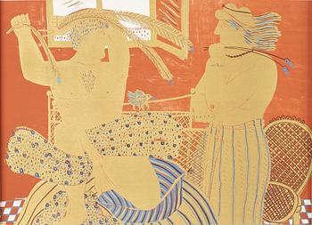 Alexandre Fassianos, lithograph in colours, signed 60/100. - Bukowskis