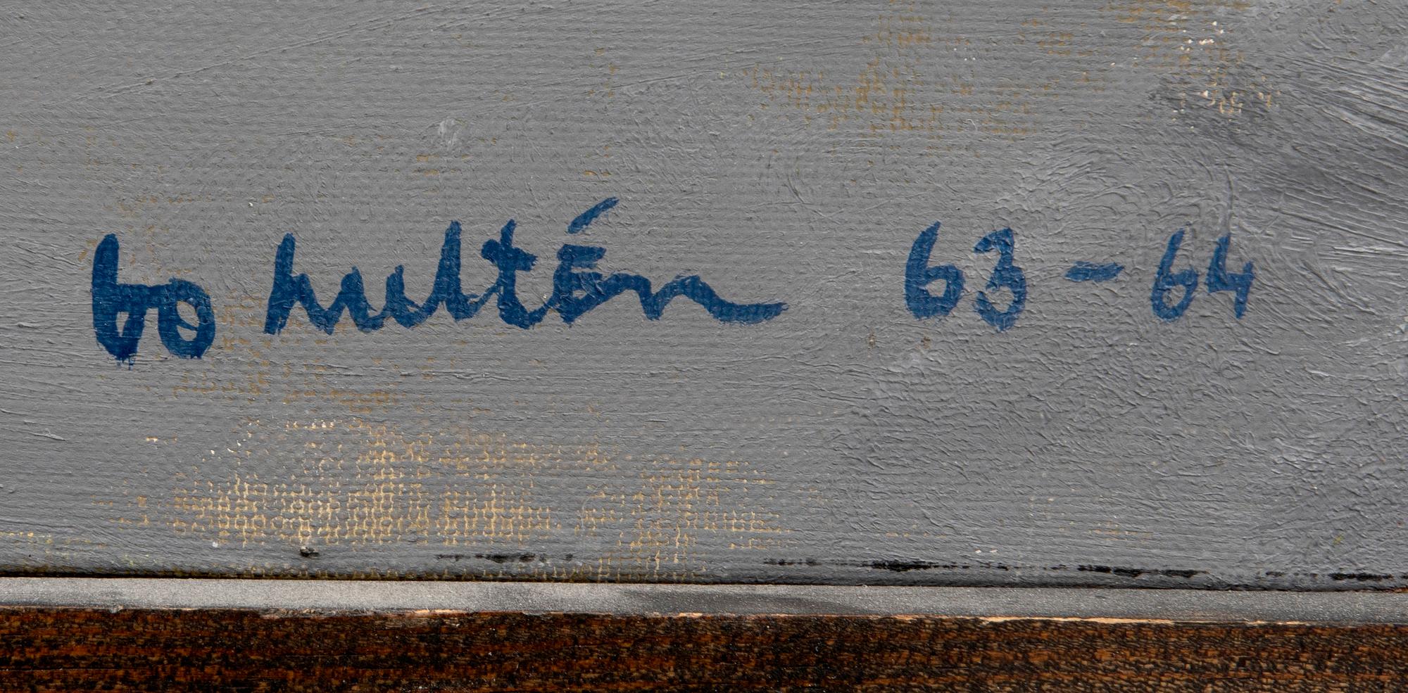 Bo Hultén, olja på duk, signerad och daterad 63-64. - Bukowskis