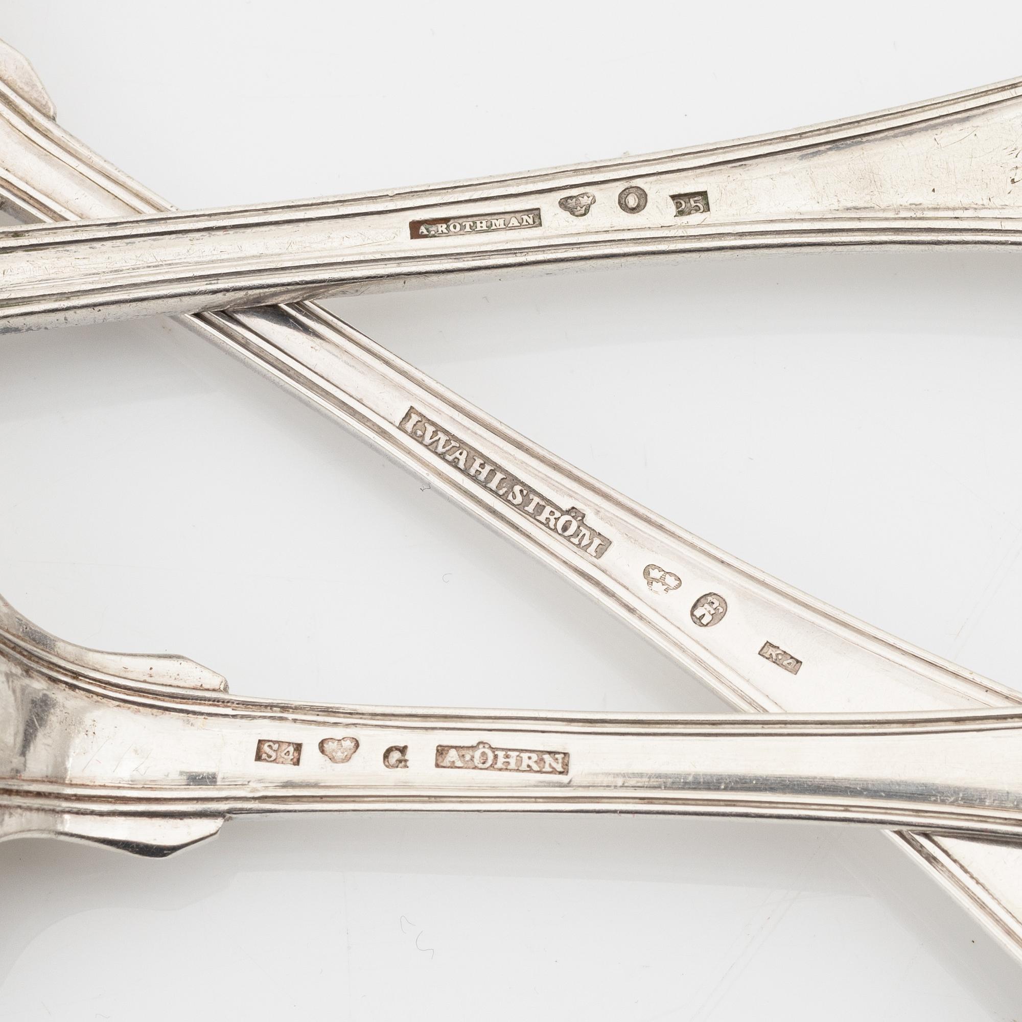 Skedar, 15 st, silver, Sverige 1800-tal. - Bukowskis