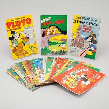 23 comics, mostly Kalle Anka (Donald Duck), 1950s. - Bukowskis