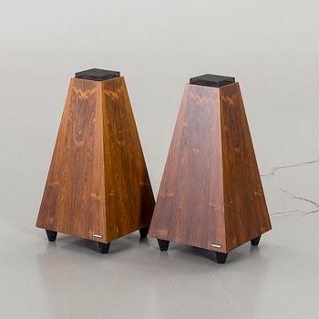 TWO SPEAKERS, "Pyramid" by Larson, 1970s. CITES-certificate. - Bukowskis