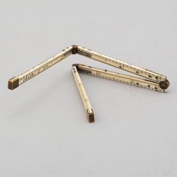 A 19th century bone folding ruler. - Bukowskis