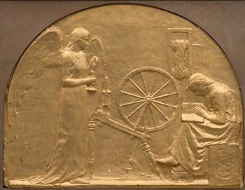 EMIL HALONEN, relief, bronserad gips, signerad och daterad 1897 i ...